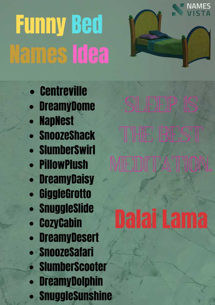 360 Funny Bed Names Unique Ideas 